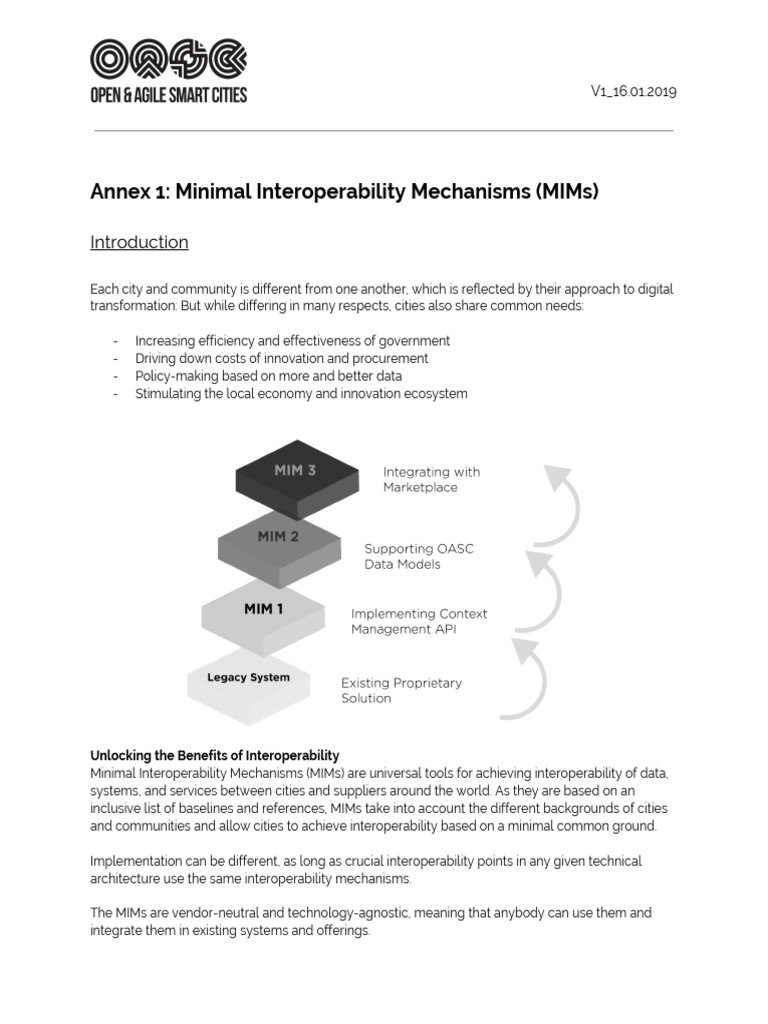 OASC MIMs | PDF | Interoperability | Information Technology