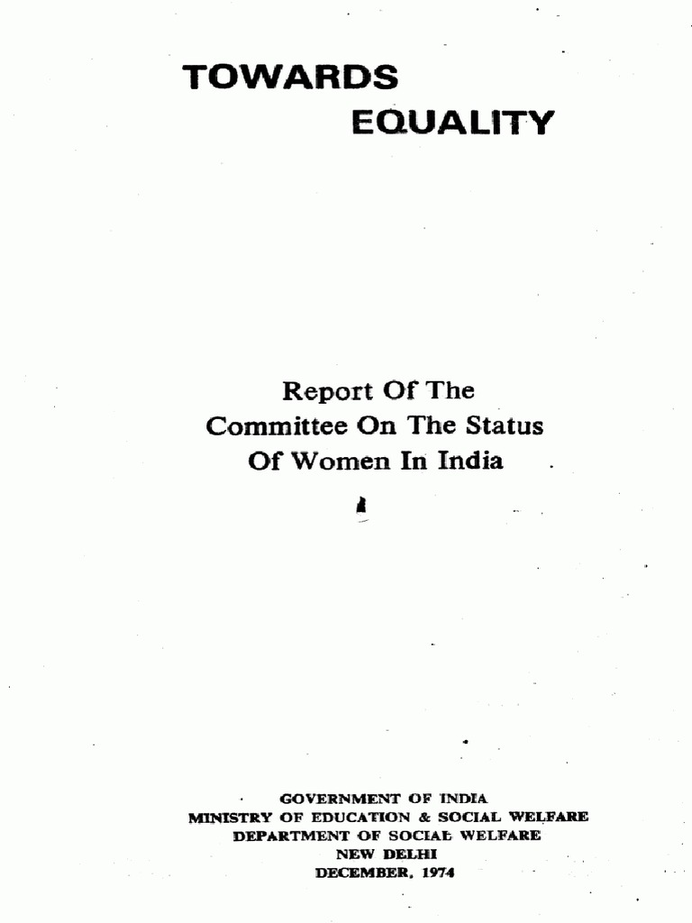 Towards Equality 1974 Part 1 | PDF