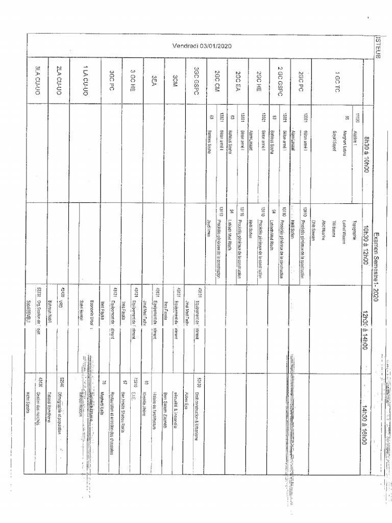 Calendrier Exament Licence | PDF
