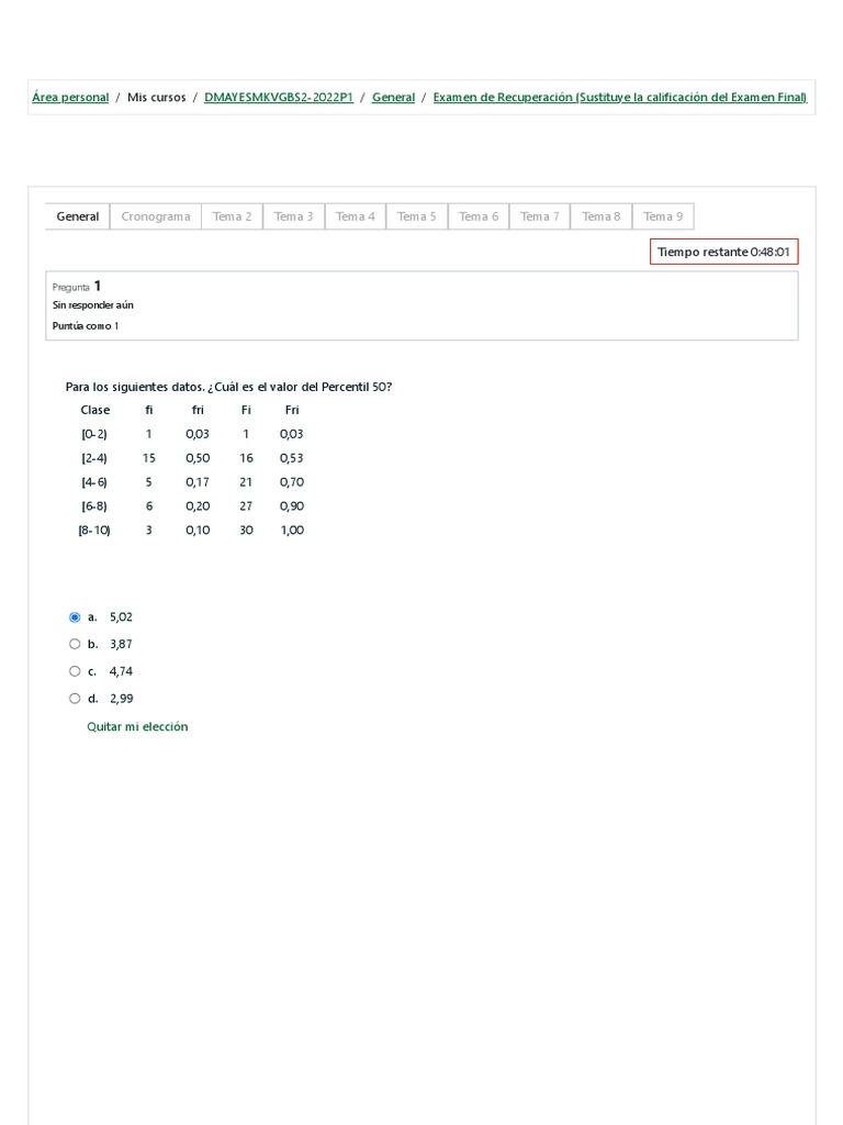 Examen de Recuperación (Sustituye La Calificación Del Examen Final) (Página 1 de 3) | PDF ...