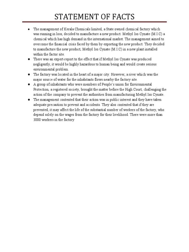 Statement of Facts | PDF | Technology & Engineering