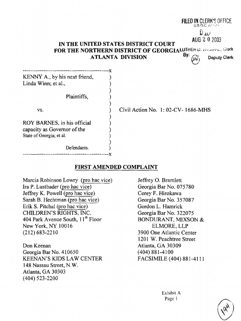 DFCS Lawsuit | PDF