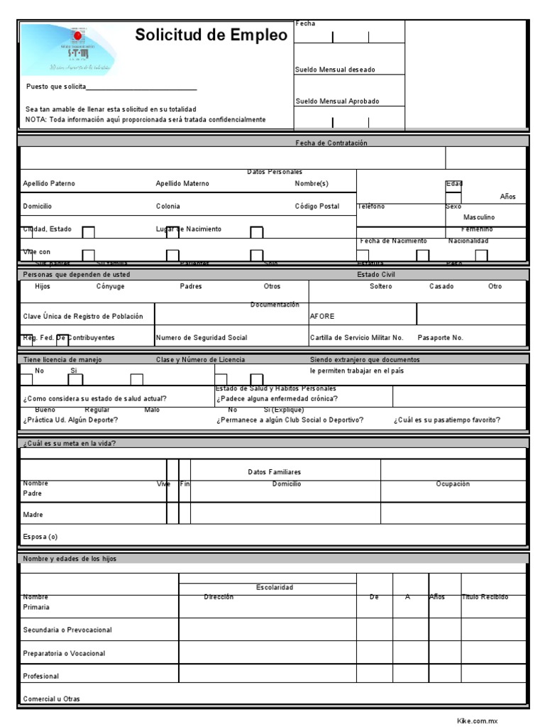 Solicitud de Empleo | PDF