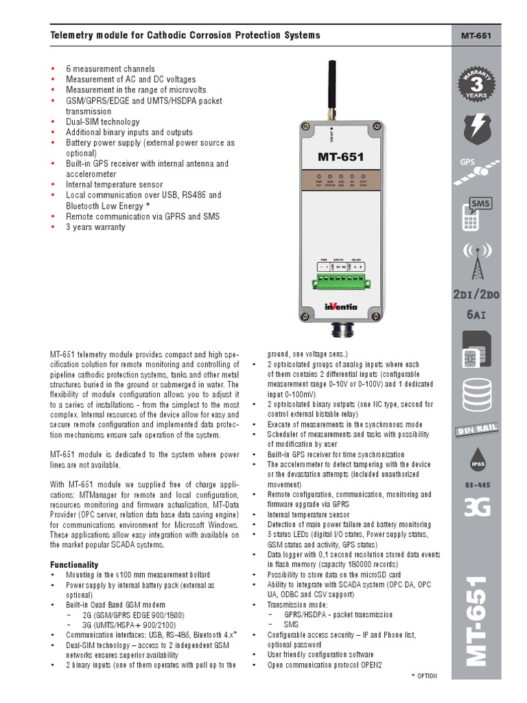 MT 651 | PDF | General Packet Radio Service | Scada