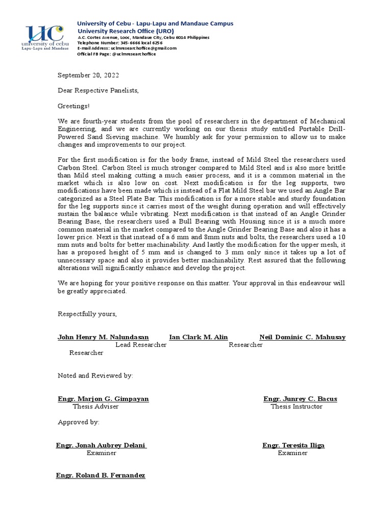 Letter-for-the-panelists | PDF | Steel | Building Materials