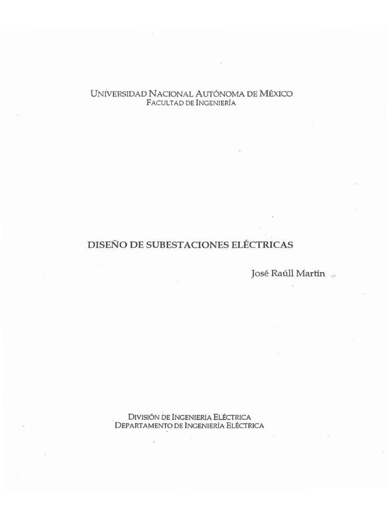 Diseño de Subestaciones Electricas | Descargar gratis PDF | México | Diseño