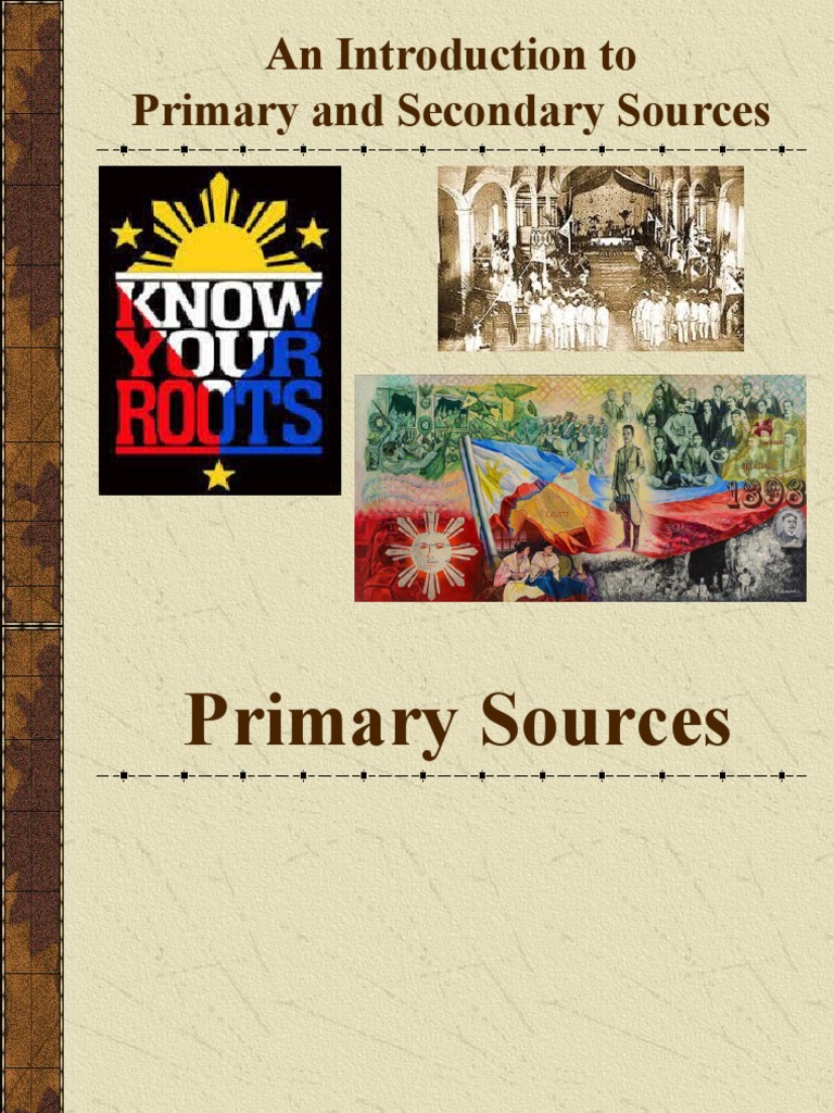 Primary and Secondary Sources | PDF | Primary Sources