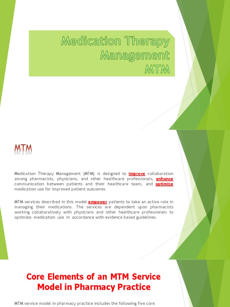Medication Therapy Management | PDF | Pharmacy | Health Care