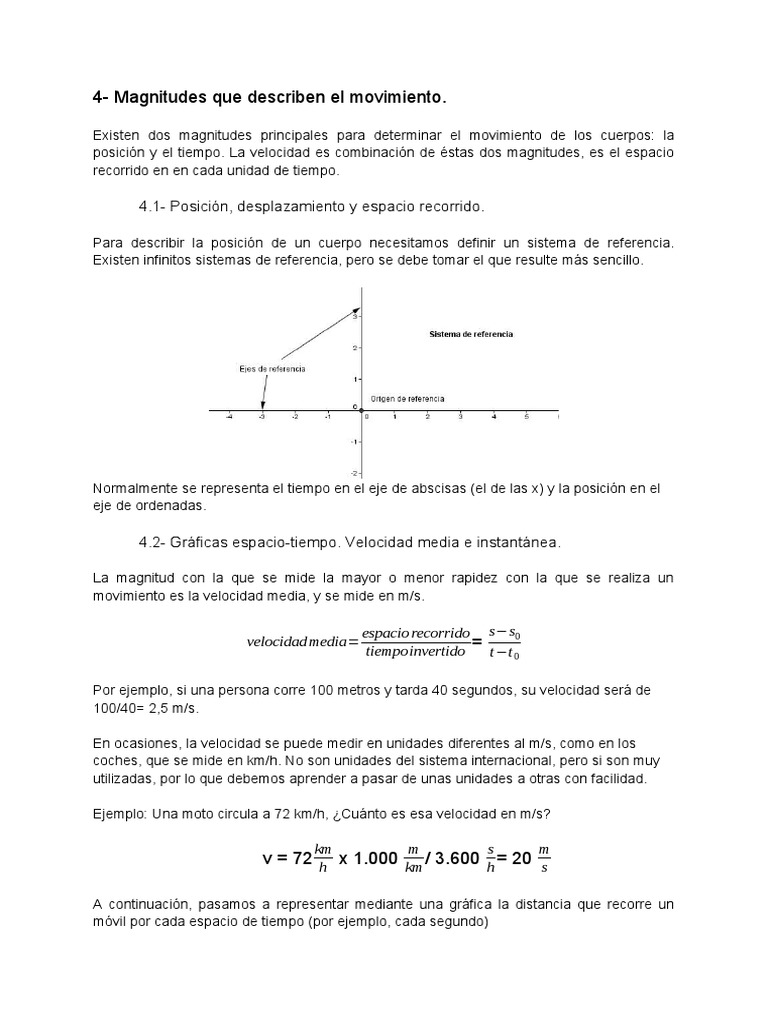 Magnitudes y Movimientos | PDF | Velocidad | Aceleración
