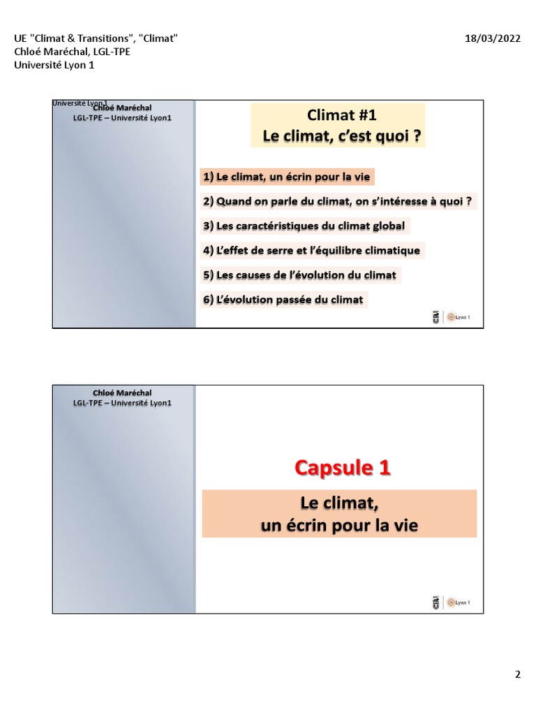 Climat - 1 - Le Climat C Est Quoi | Download Free PDF | Climat | Biodiversité