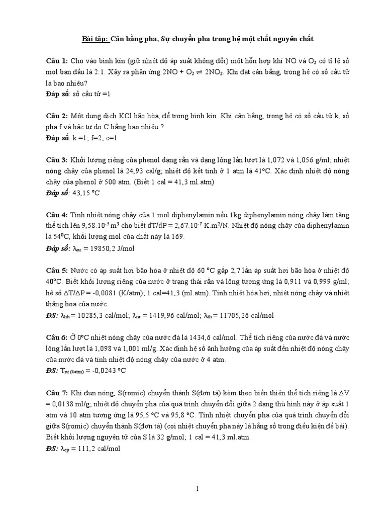 BT - Chương 2-3.LTCB Pha - CB Pha He 1 Cau Tu - SV | PDF
