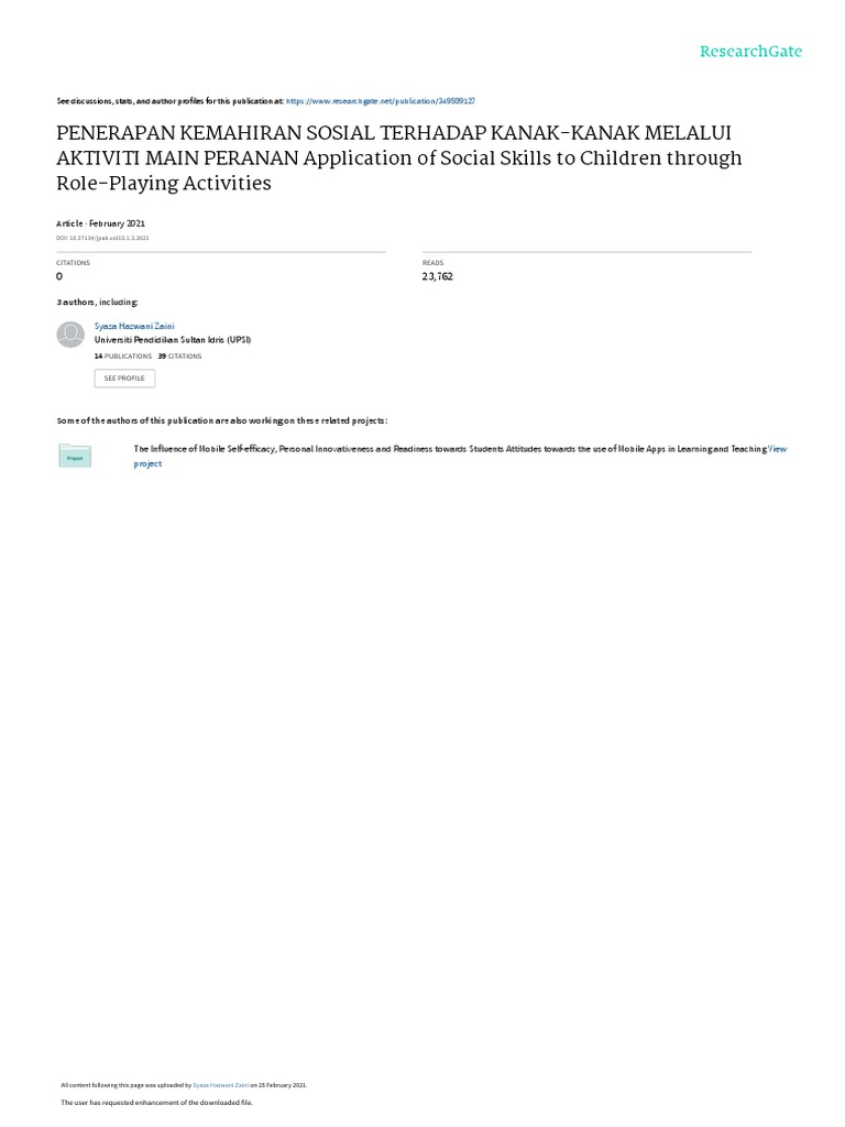 Aktiviti Main Peranan | PDF
