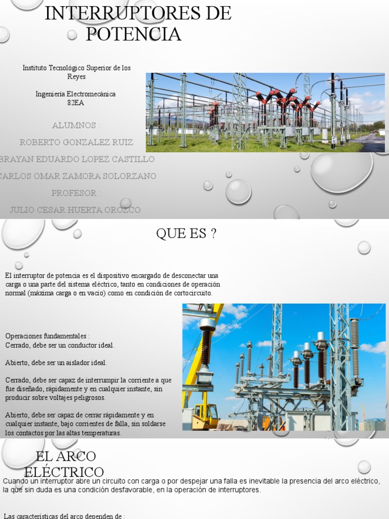 Especificaciones y Selección de Interruptores de Potencia | PDF | Aislador (Electricidad) | Gases