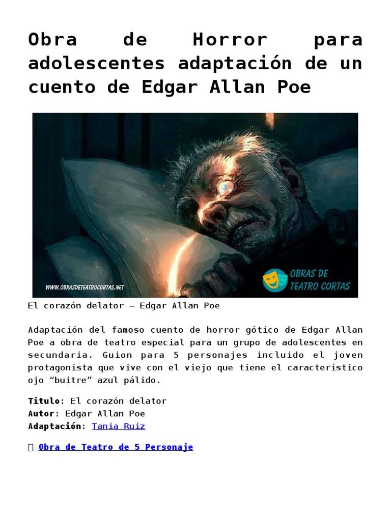 Corazón Delator | PDF | Edgar Allan Poe