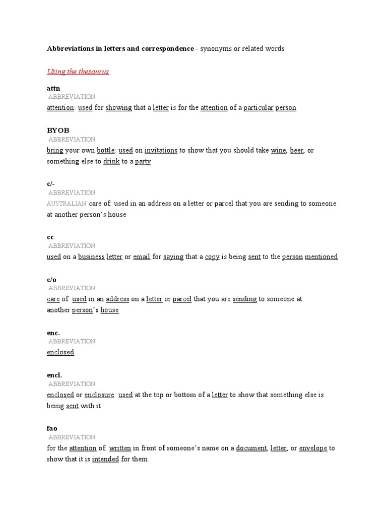 Business Letter Abbreviations Guide | PDF | Comma | Numbers