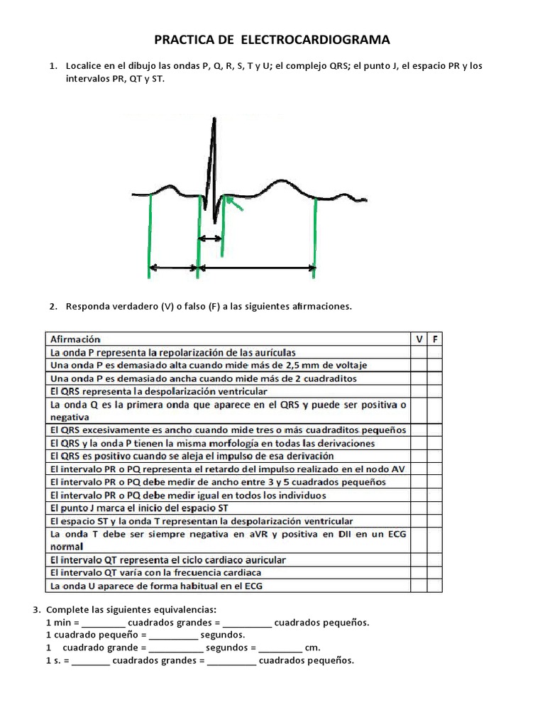 Material Inf - Practica de Electrocardiograma | PDF