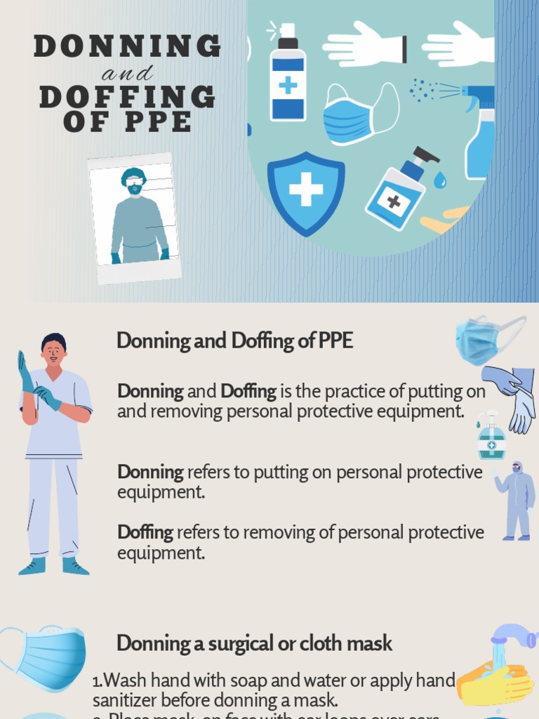 Donning and Doffing of PPE | PDF | Wellness | Science & Mathematics