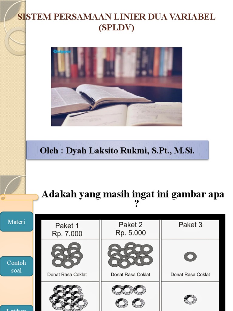 SPLDV: Materi & Latihan Soal | PDF