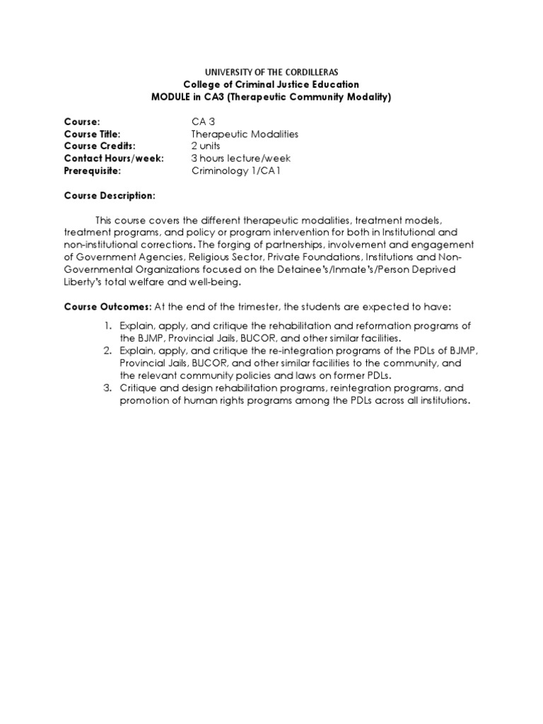 BUCOR Rehabilitation Programs Overview | PDF | Rehabilitation (Penology ...