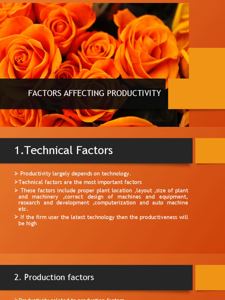 Factors Affecting Productivity .Seminar | PDF | Capital (Economics ...