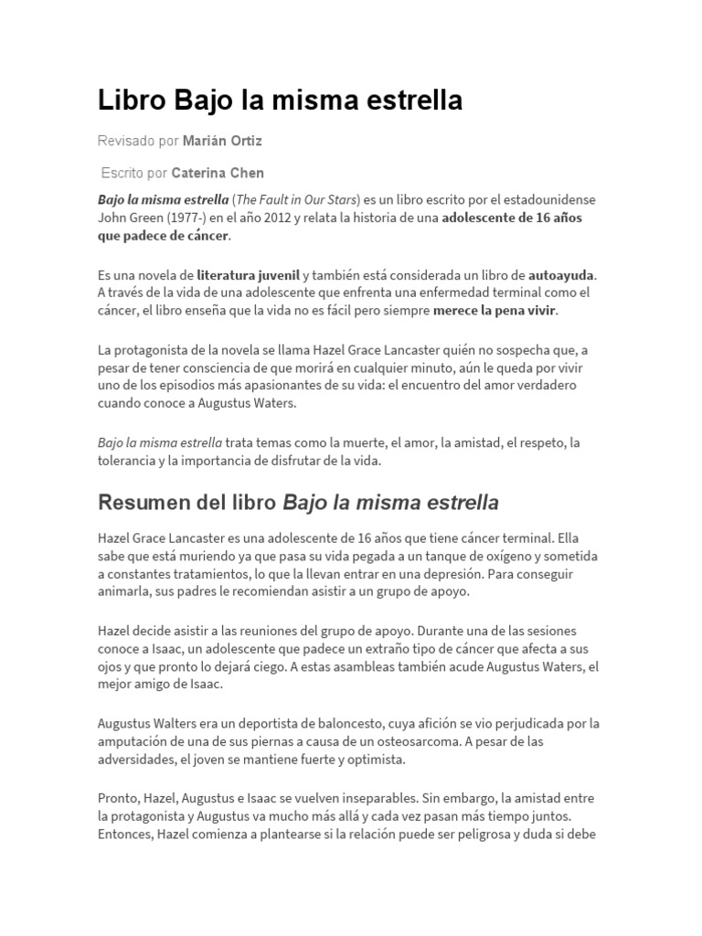 Bajo La Misma Estrella | PDF