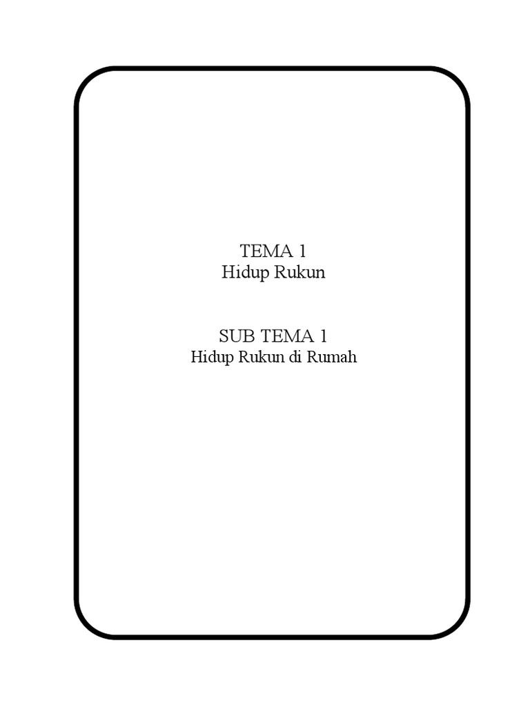 RPP Kelas 2 Tema 1 Sub Tema 1 | PDF