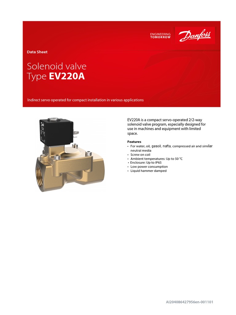 28 - Ficha Tecnica Electrovalvula | PDF | Valve | Equipment