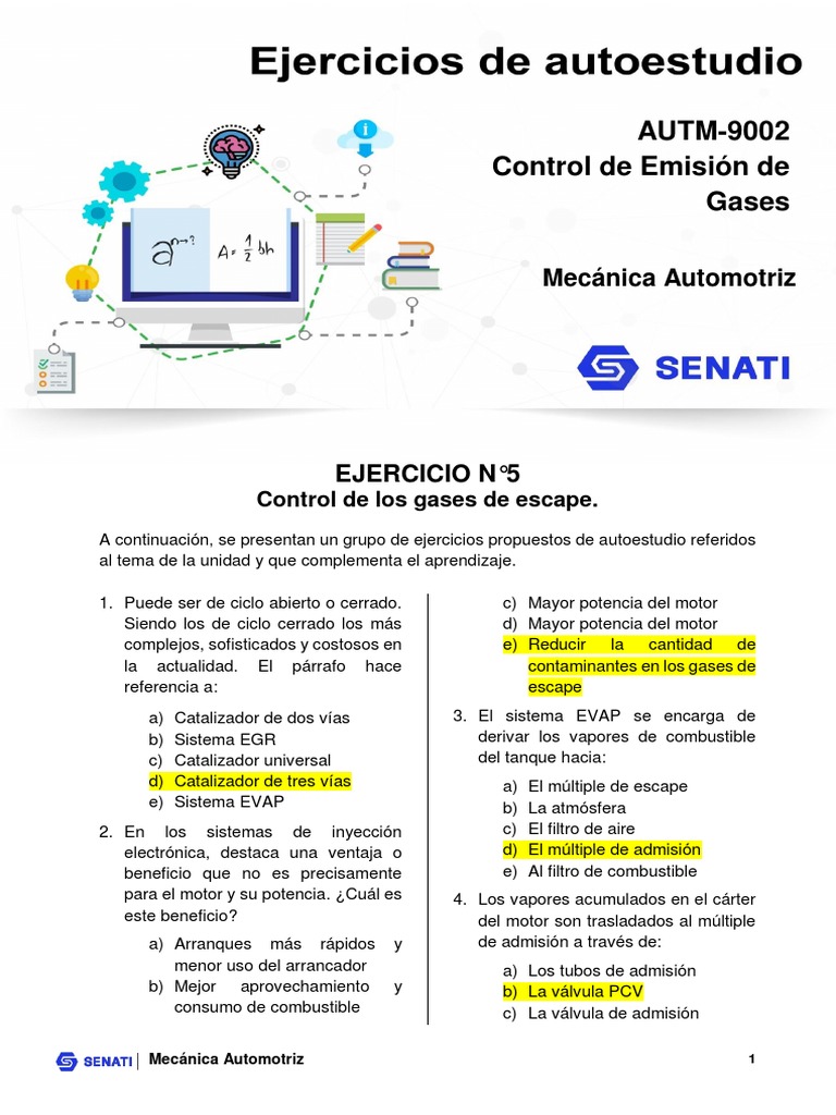 Ejercicio 05 | PDF | Motor de combustión interna | Tecnología energética