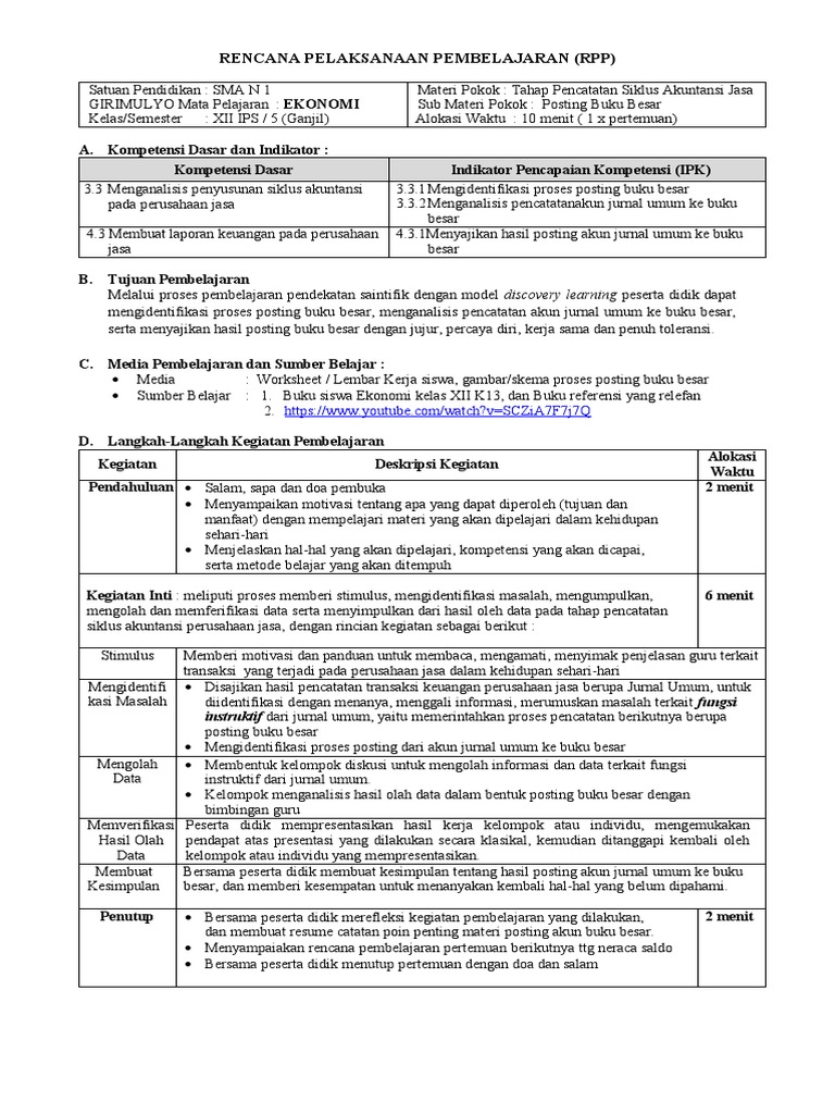 Contoh Materi Buku Besar | PDF