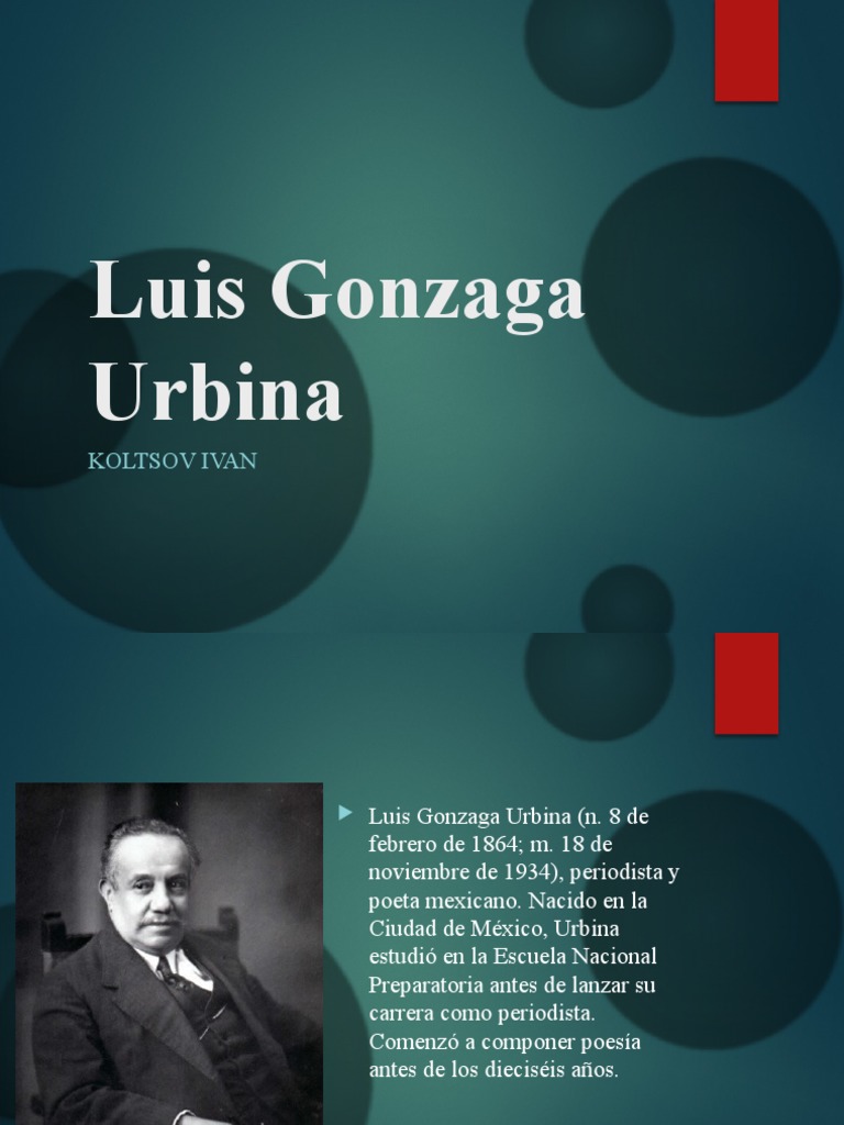 Luis Gonzaga Urbina: Poeta y Modernista | PDF | México