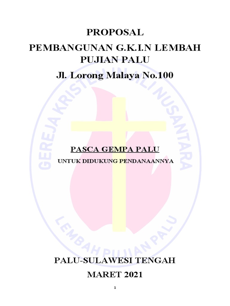 Proposal Palu 2021 Siap Di Share Lanjutkanakan Terus Pembangunannya Ok | PDF