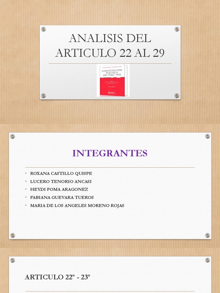 Analisis Del Articulo 22 Al 29 | PDF | Derecho laboral | Salario
