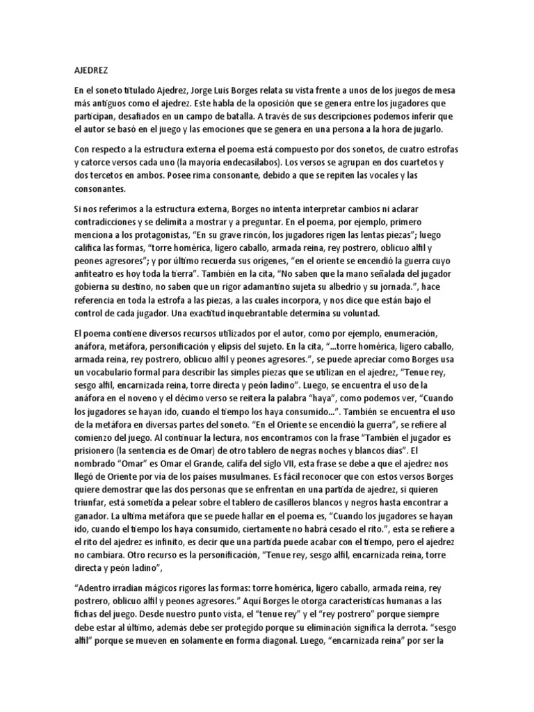 Ajedrez Borges Pdf Ajedrez Juegos De Mesa Tradicionales