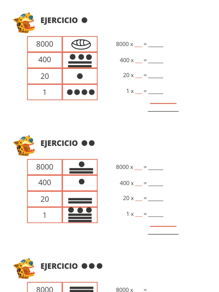Ejercicios Números Mayas | PDF