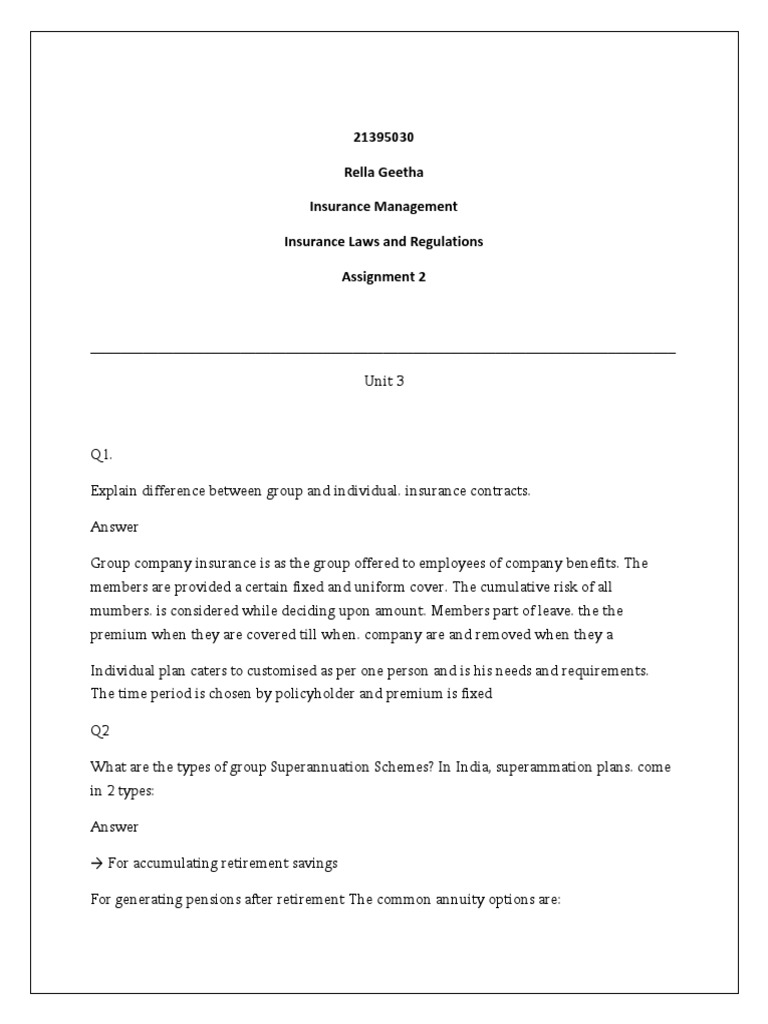 Understanding Group vs Individual Insurance | PDF | Insurance | Reinsurance