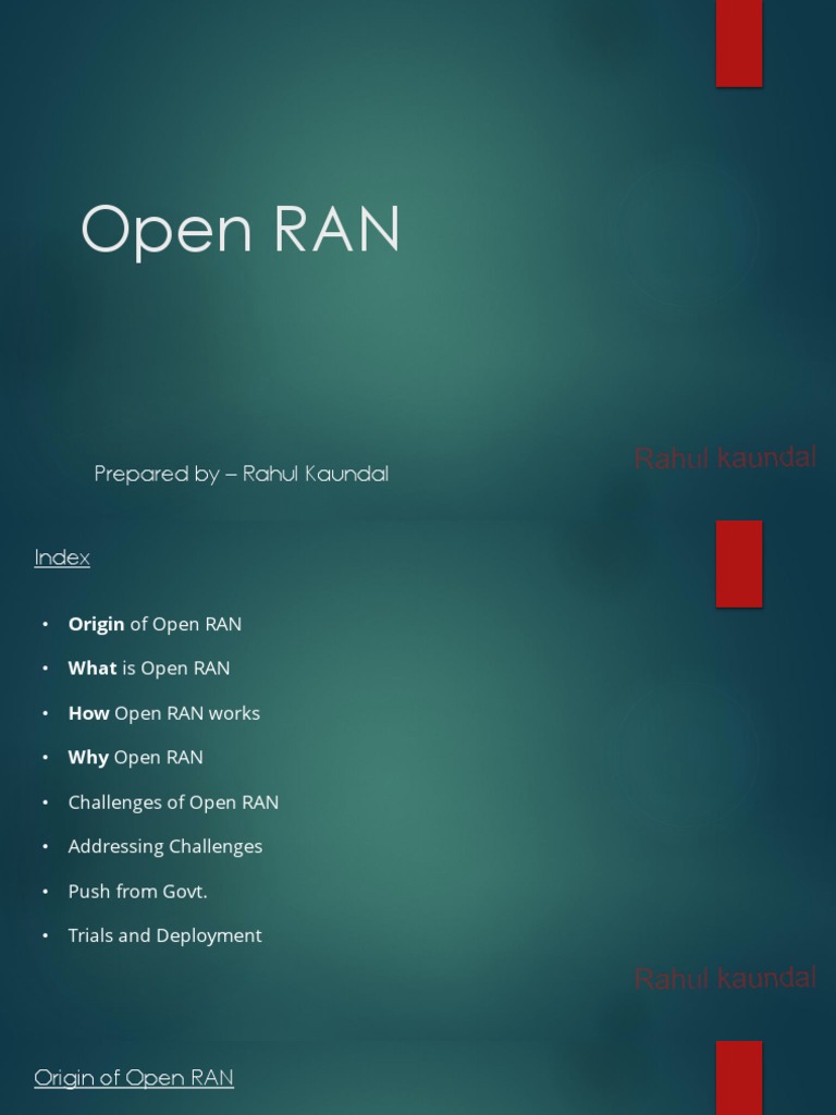 Open RAN: What One Needs To Know | PDF | Interoperability | Computer ...
