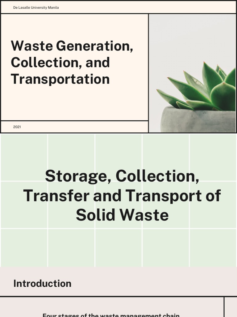 Waste Generation, Collection, and Transportation | PDF | Municipal ...
