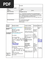 Year 4 Arabic Lesson Plan | PDF