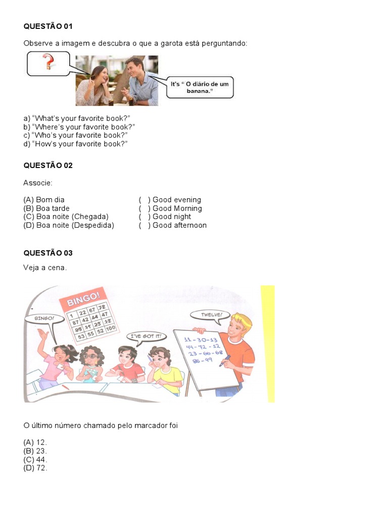 Prova de Língua Inglesa - 6 | PDF