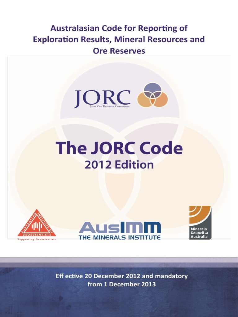 JORC Code 2012 | PDF | Mining | Minerals