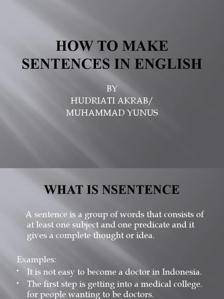 English Sentence Structure Guide | PDF | Verb | Subject (Grammar)