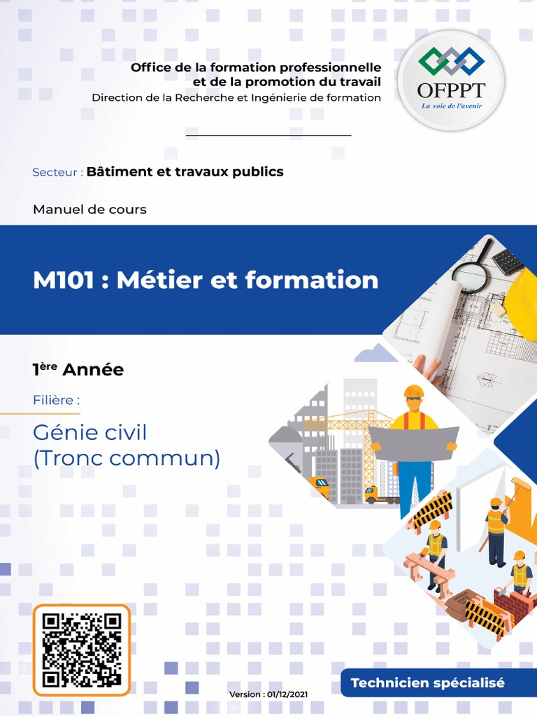 M101 INTRODUCTION AU METIER GENIE CIVIL (Version Sep 2021) - MANUEL DE COURS | PDF
