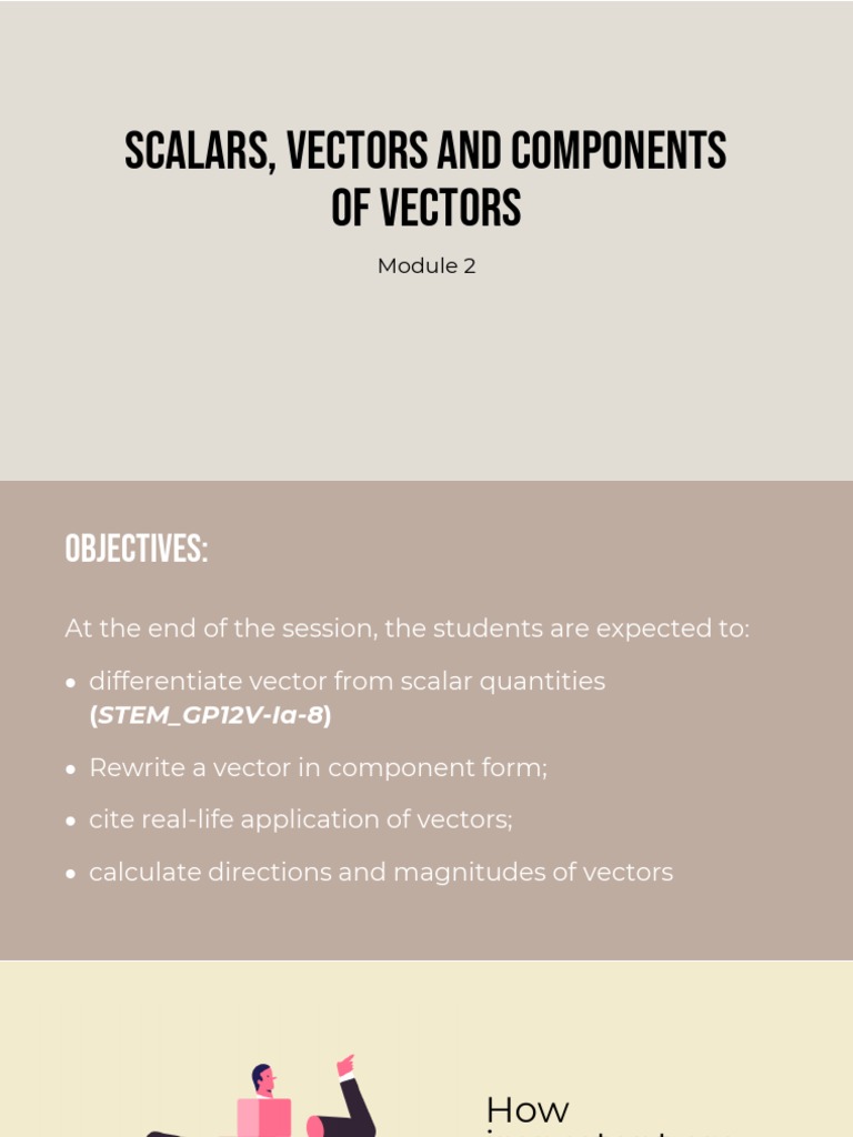 Scalars, Vectors and Components of Vectors | PDF | Euclidean Vector ...