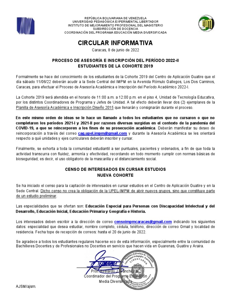 Circular Informativa | PDF