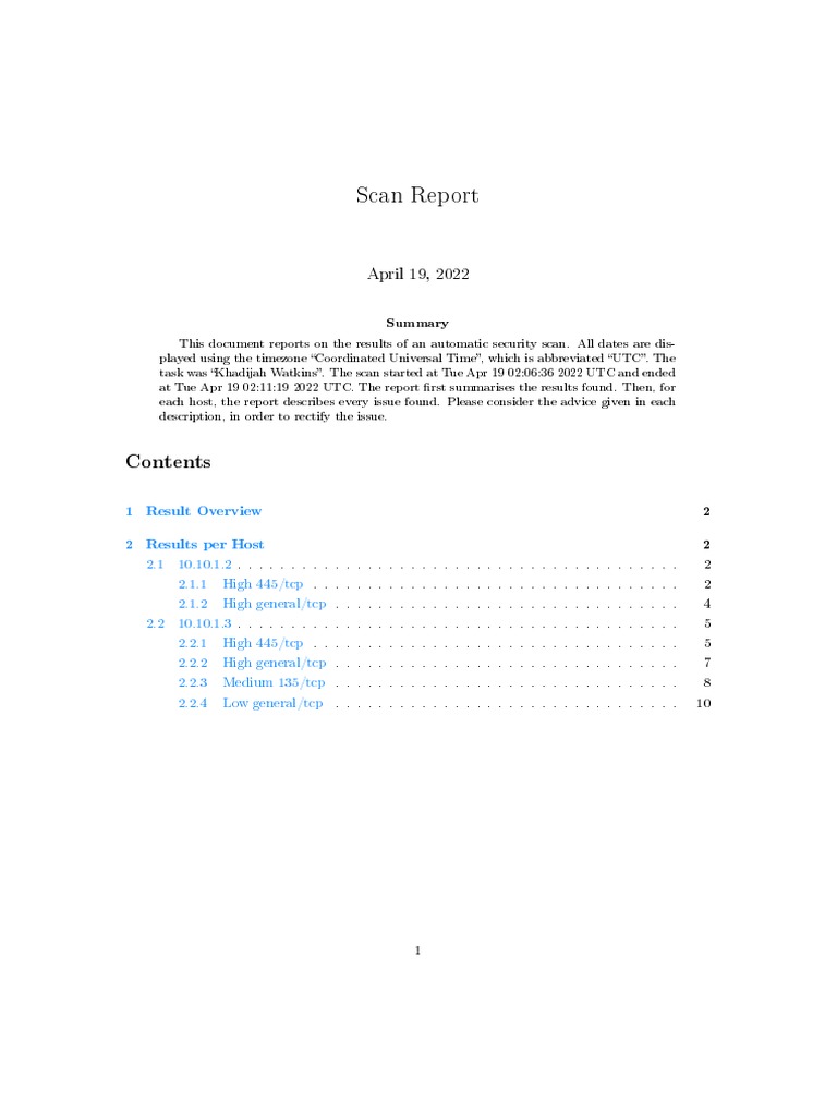 OpenVas Report | PDF | Microsoft Windows | Windows Xp
