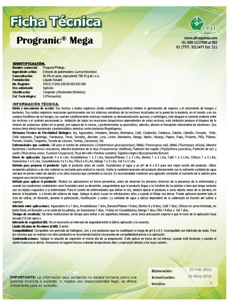 Ft-Progranic Mega | PDF | Las bacterias | Enzima