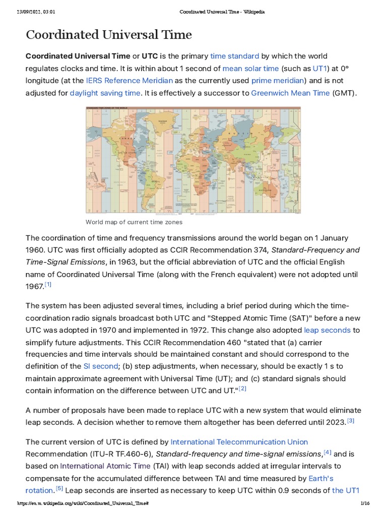 Coordinated Universal Time - Wikipedia | PDF | Astronomy | Physical ...