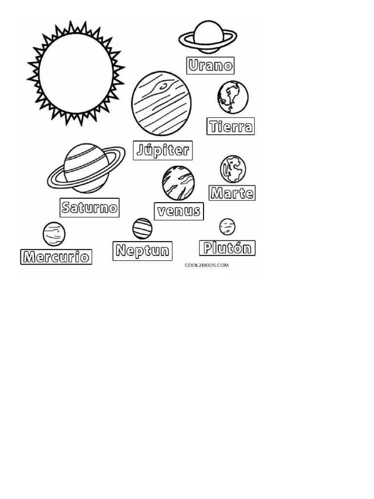 Planetas para Colorear | PDF