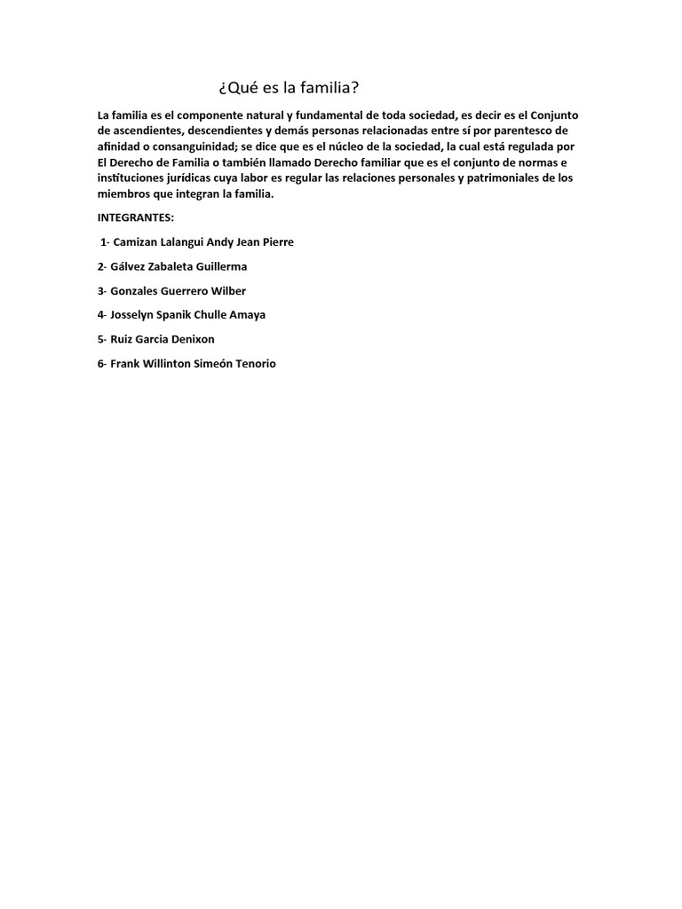Que Es La Familia | PDF