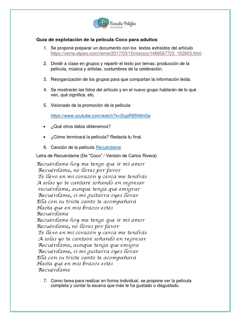 Guía de la película Coco para adultos | PDF